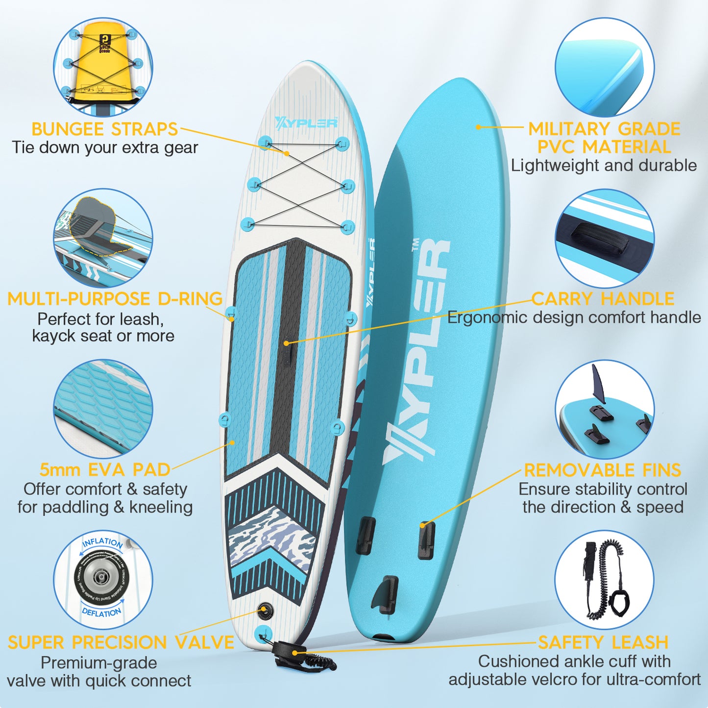 Blue Inflatable Paddleboard – Xypler